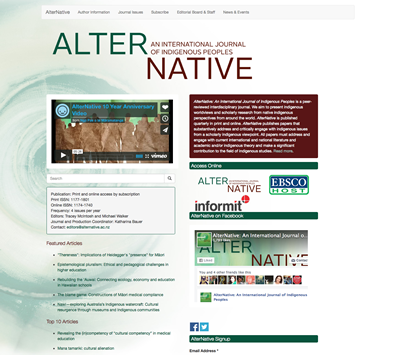 AlterNative: An International Journal of Indigenous Peoples | Ngā Pae o ...